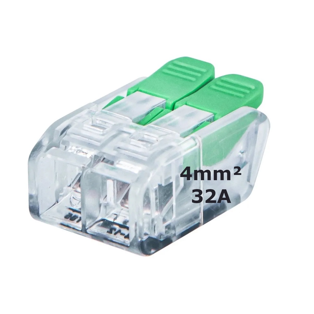 Conector Compacto Emenda 2 Fios Modelo XM26 4mm 32A 20 peças | Shopee ...