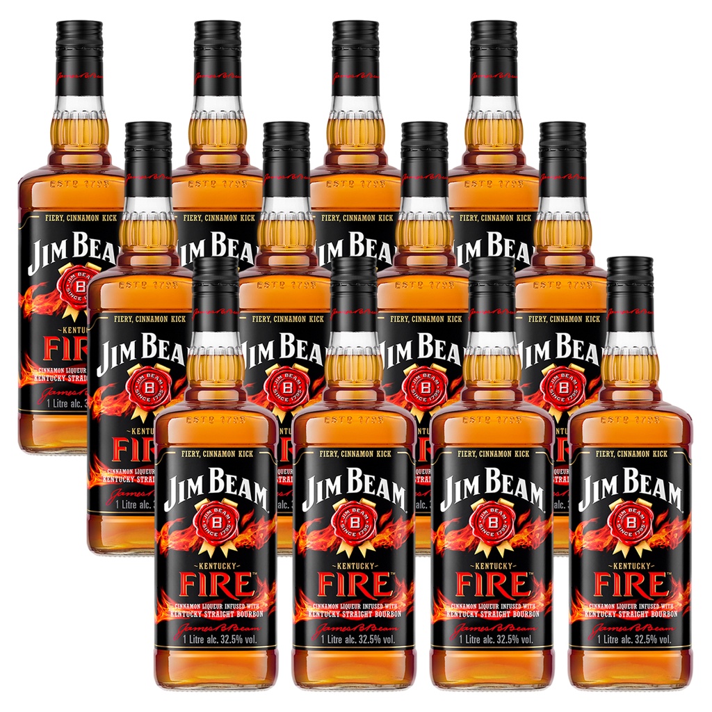 KIT 12 WHISKEY JIM BEAM FIRE 1000ML | Shopee Brasil