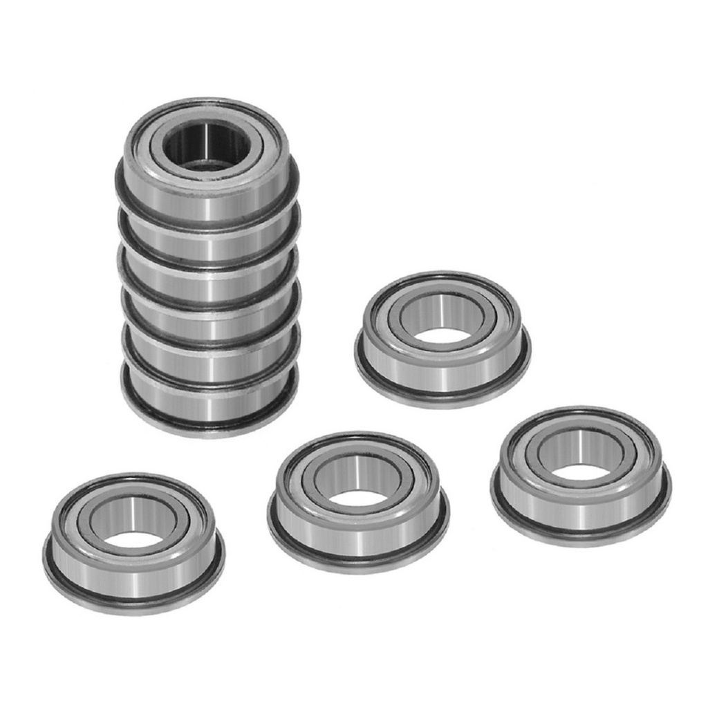 KIT Com 10 Rolamentos F604zz Com Flange 4x12(14)x4mm Micro F604 Para ...