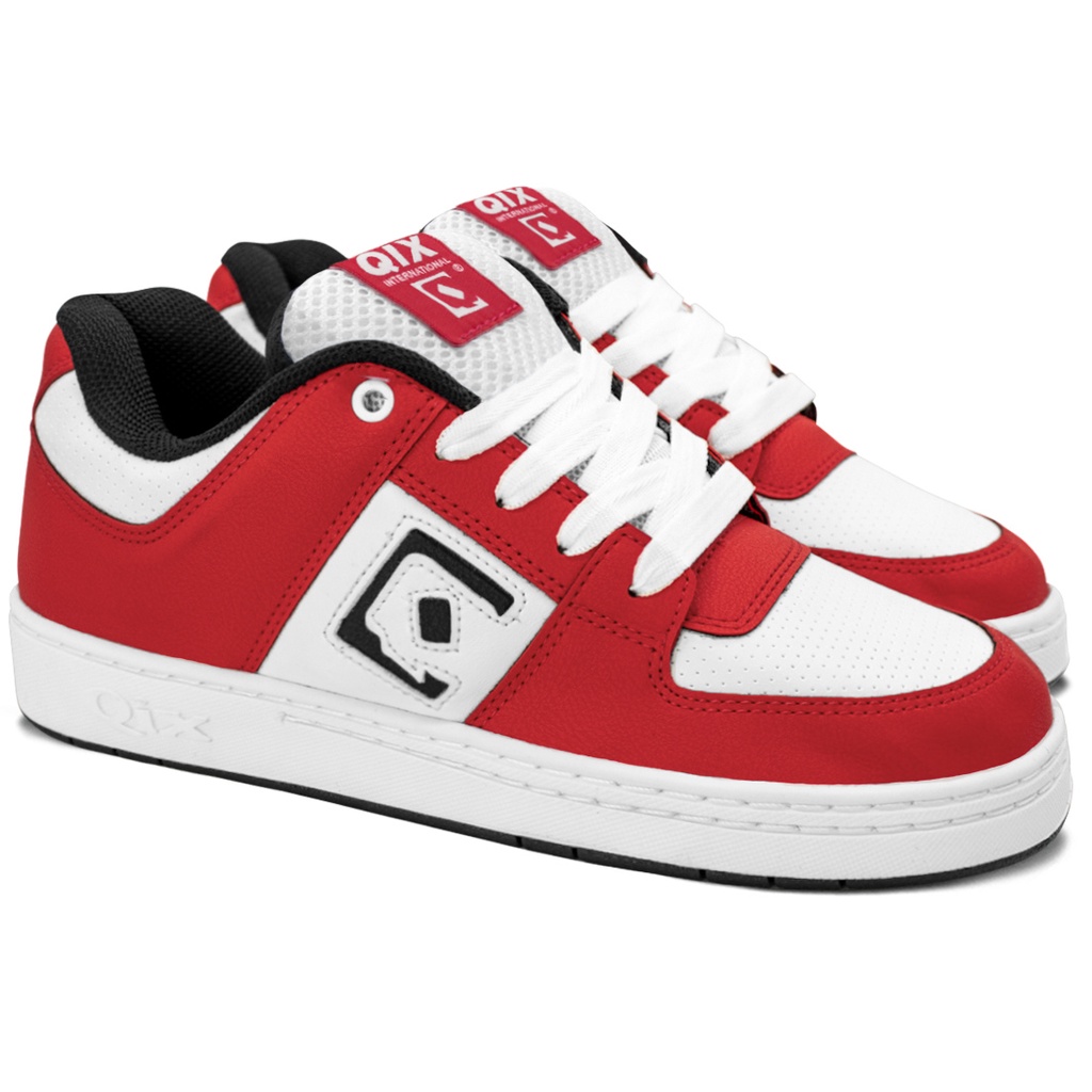 Tênis Qix Skate Retrô 90s Vermelho Branco Preto | Shopee Brasil