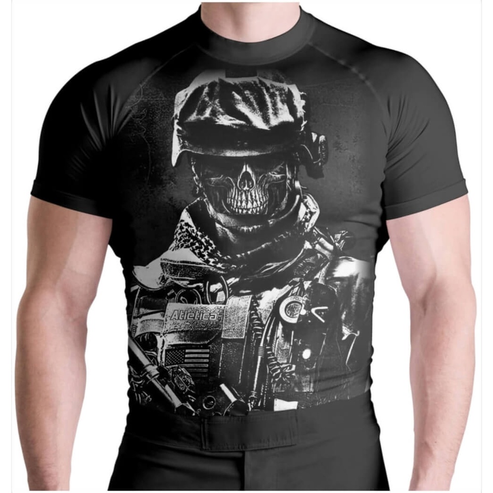 Rash Guard Skull Soldado Manga Curta | Shopee Brasil