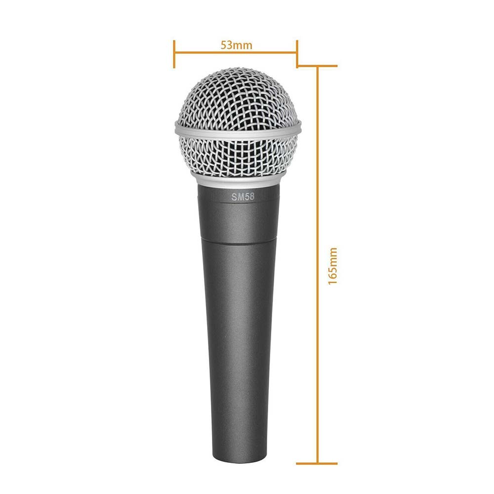 For Shure SM58 Dynamic Vocal Microphone Wired Mic with On/Off Switch With Cable | Shopee Brasil