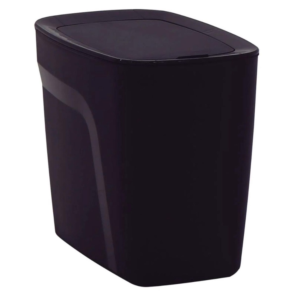 Lixeira Tramontina Compact Em Plástico Preto C/ Tampa 6,5 L | Shopee Brasil