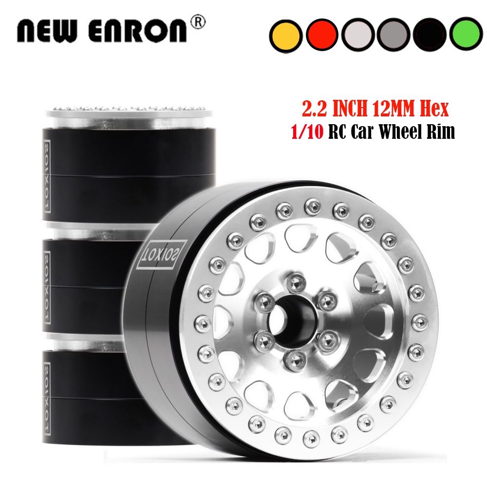 4 Pc 2.2 "Beadlock Roda Jantes Hub RC 12mm Hex CNC Liga para RC Rock ...