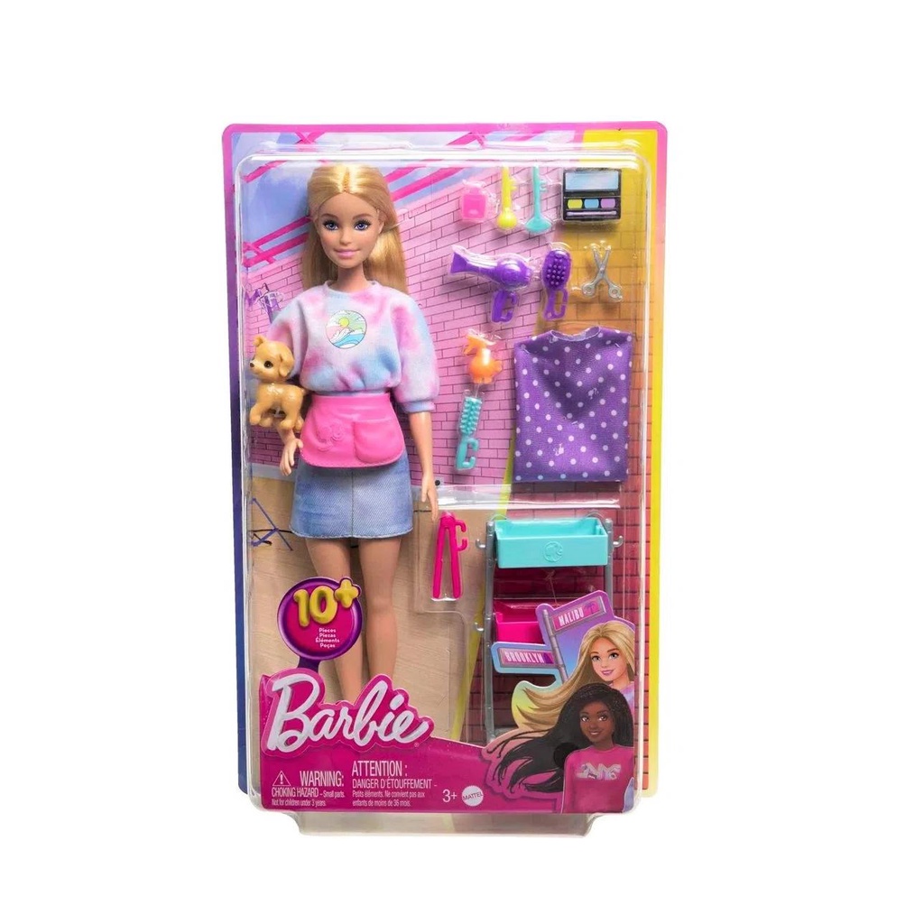Boneca Barbie Malibu Estilista Cabelo e Maquiagem Mattel | Shopee Brasil