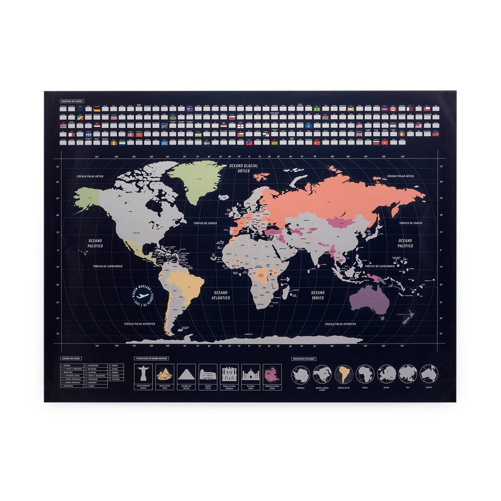 Mapa raspadinha mundo - Imaginarium | Shopee Brasil