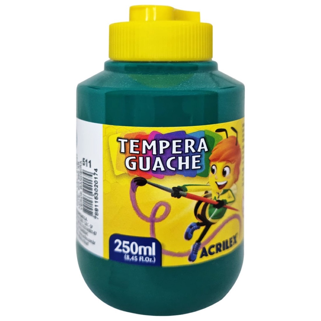 Tempera Guache 250ml 511 Verde Bandeira Acrilex | Shopee Brasil