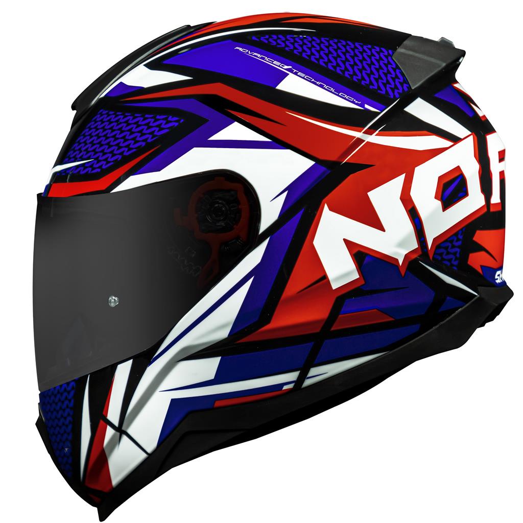 Capacete Norisk Razor Speedmax Azul Vermelho Branco | Shopee Brasil
