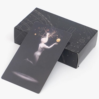 True Black Tarot Dark Tarot Cards 78 Cards Set Divination Game | Shopee ...
