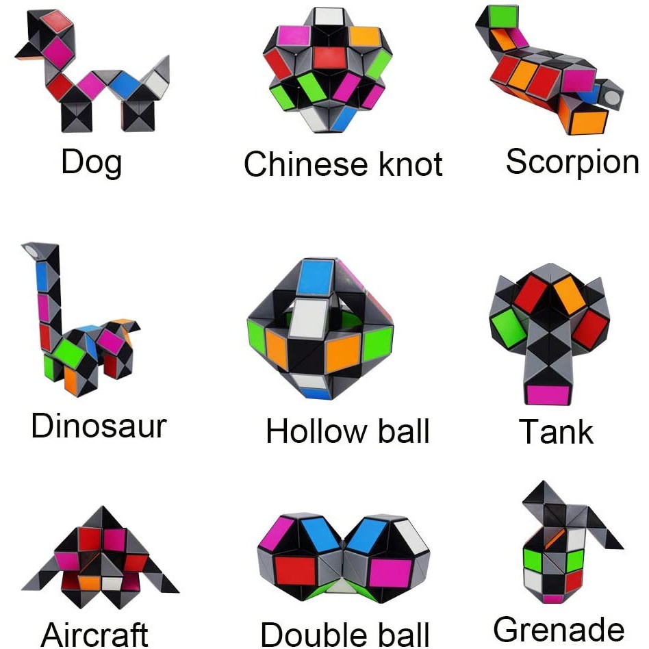 QIYI Magic Snake 24/48/72 Blocos Variedade De Quebra-Cabeça Mágico De ...