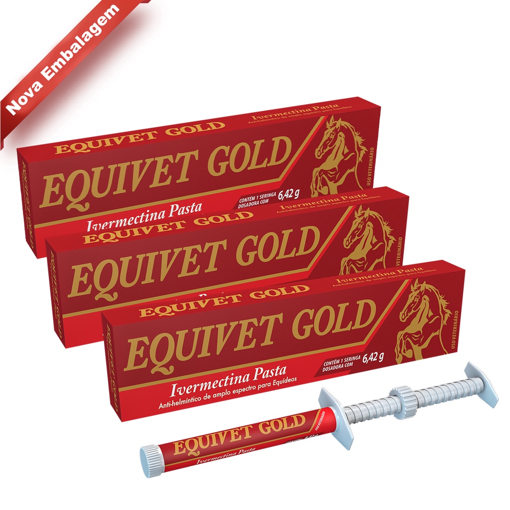 3un Equivet Ivomec Gold 6,42 - Ivermectina Vermífugo Cavalos | Shopee ...