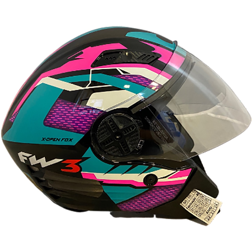 CAPACETE FW3 X OPEN UP FOX AZUL TIFFANY 060 | Shopee Brasil
