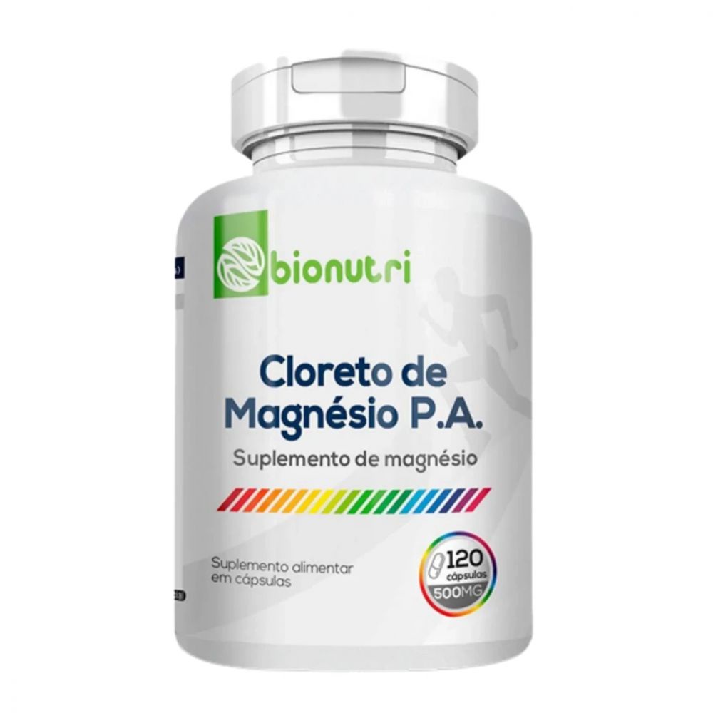 Bionutri Cloreto de Magnésio Pa 120 Cáps 500mg Cada Ajuda a Prevenir ...