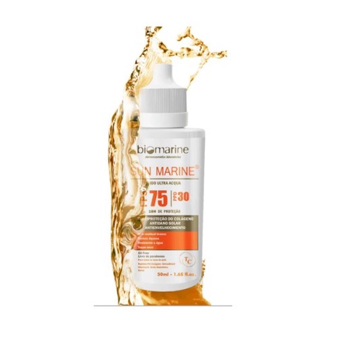 Protetor Solar Sun Marine Fluido Ultra Acqua FPS 75 50ml estimula a ...