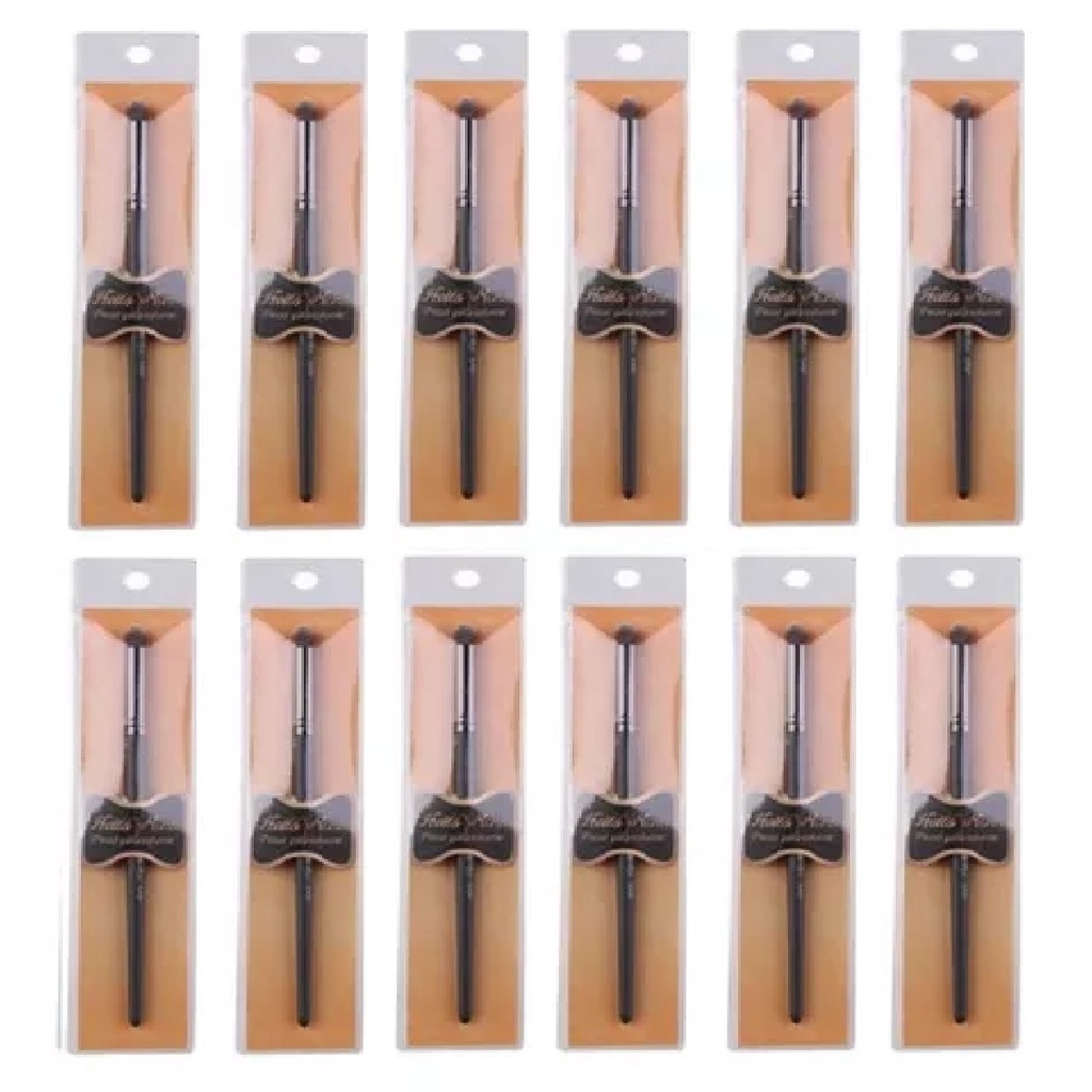 Kit 12 Pincel Côncavo para Esfumar Sombras Hello Mini | Shopee Brasil