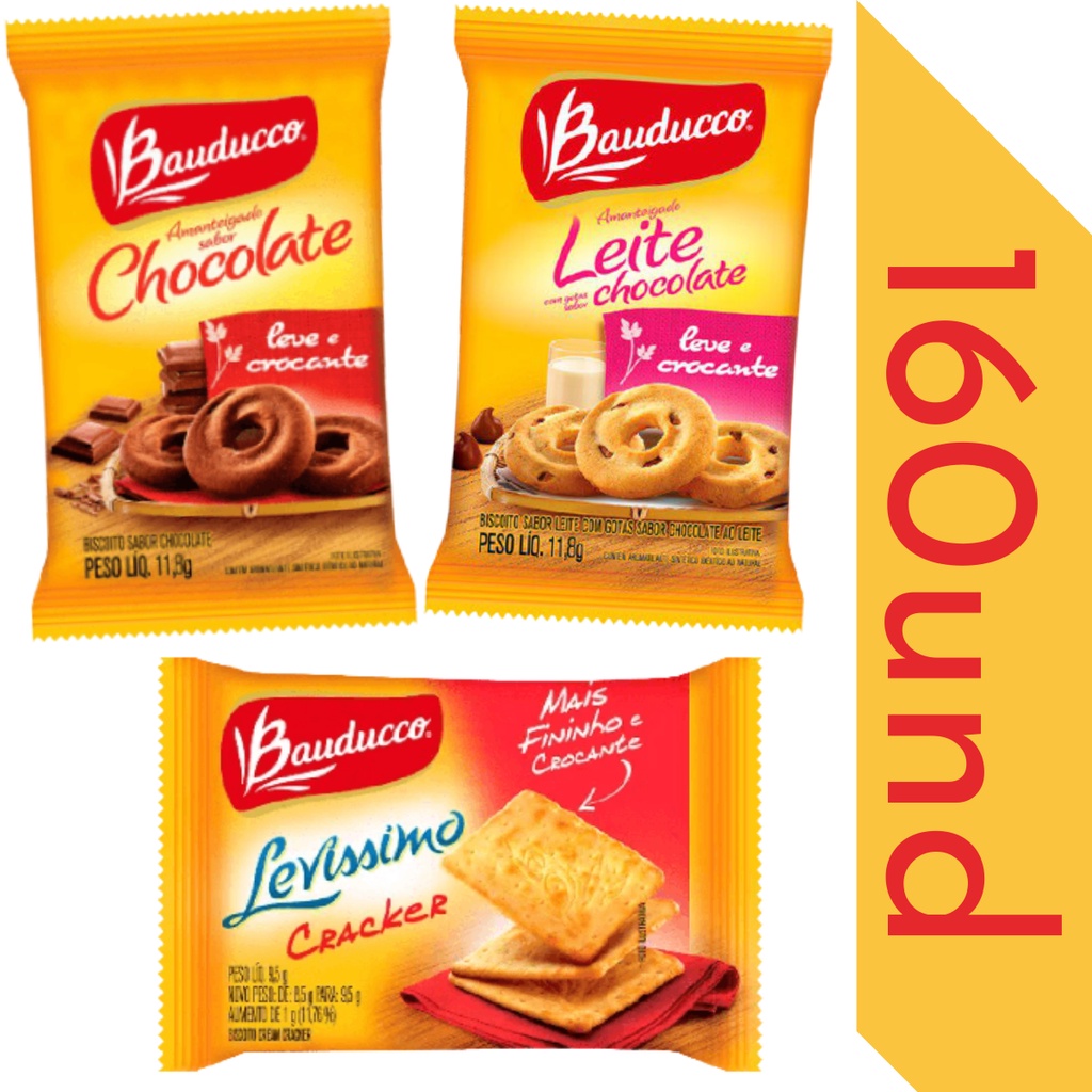 Kit Biscoito Bauducco Sache Bolacha Chocolate Maizena Cream Cracker ...