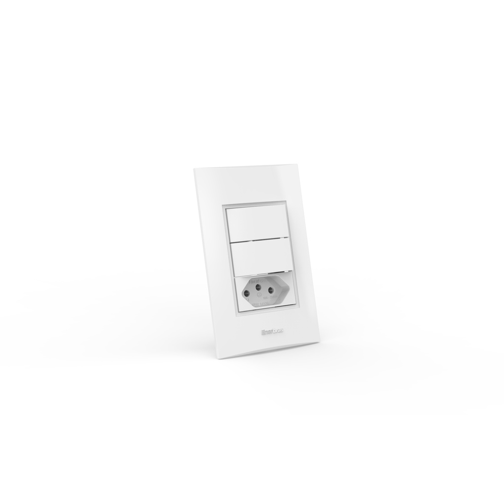 INTERRUPTOR MODULAR BELEZE CONJUNTO 4X2 2 TECLAS SIMPLES COM TOMADA 10A ... INTERRUPTOR MODULAR BELEZE CONJUNTO 4X2 2 TECLAS SIMPLES COM TOMADA 10A ...