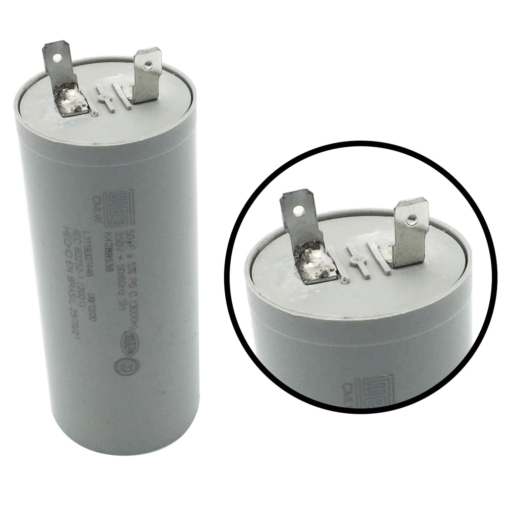 Capacitor 50uf 250v Para Lavadoras 4260538 | Shopee Brasil