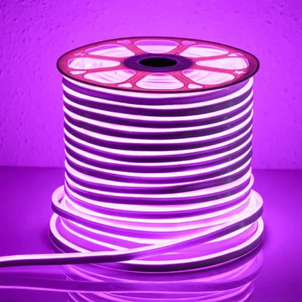 Rolo Fita Led roxo Neon Flex 50M 12v Prova D'agua | Shopee Brasil
