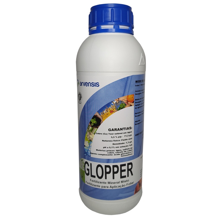 Glopper - Cobre Sistêmico Orgânico para Plantas 1 Litro | Shopee Brasil