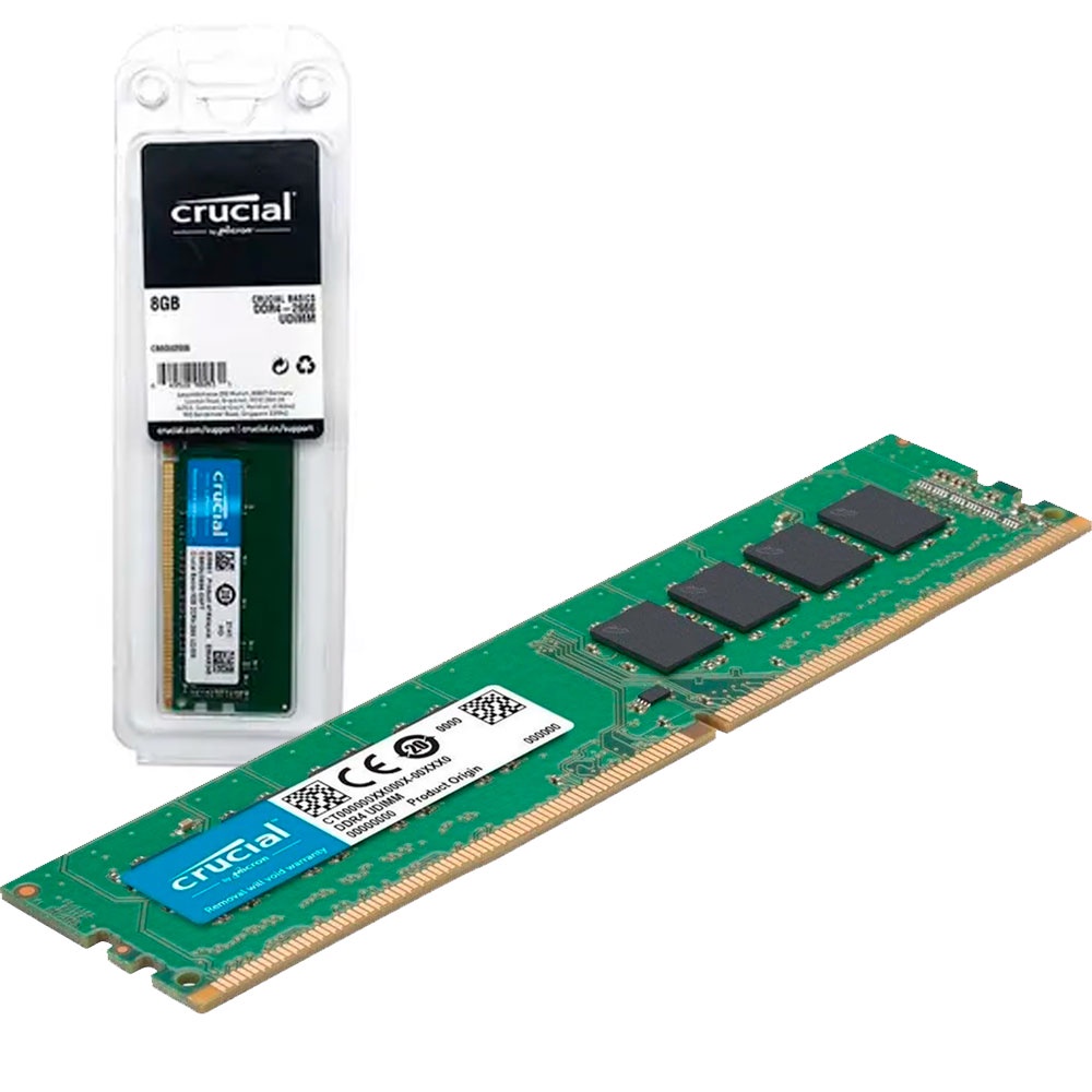 Memória RAM 8GB DDR4 para PC Crucial Basics 2666MHz CL19 | Shopee Brasil