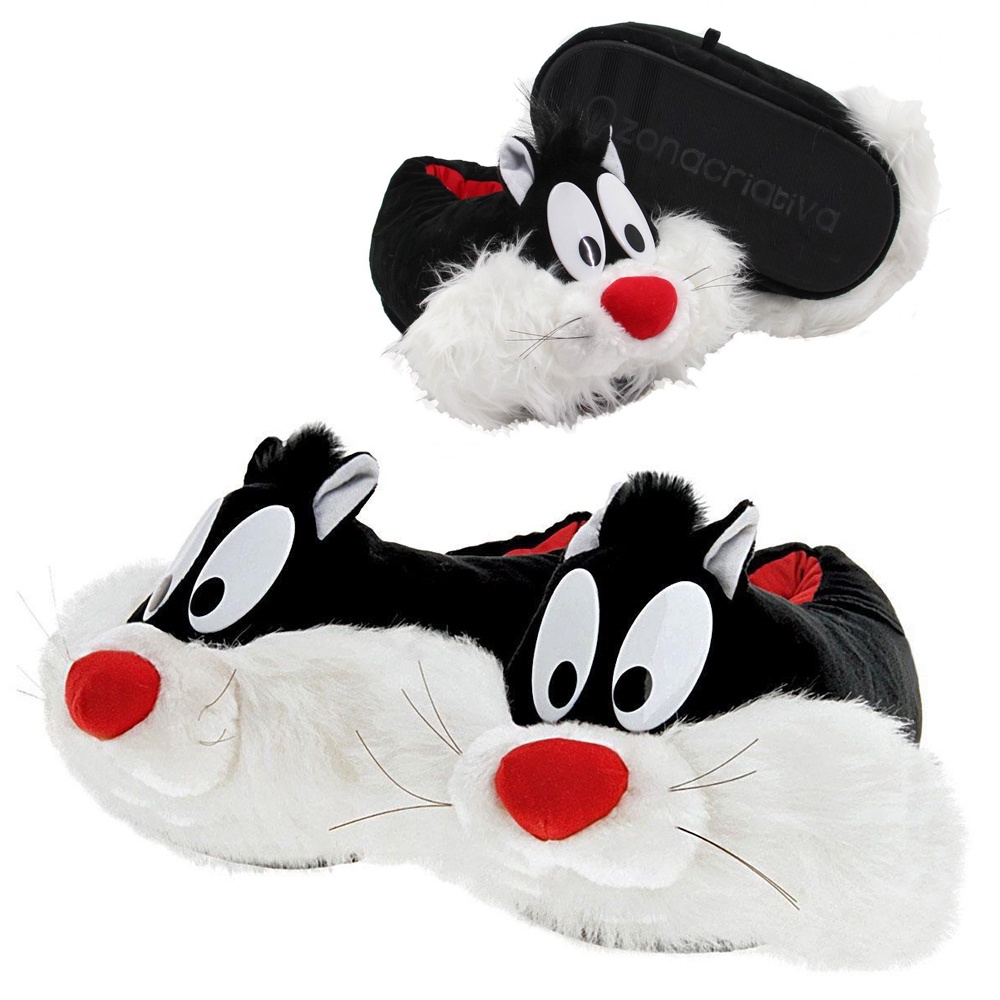 Pantufa 3D Frajola Original Oficial Looney Tunes - Zona Criativa ...