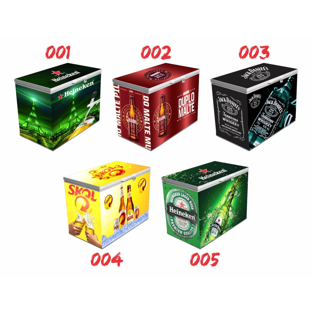 Adesivo Freezer Horizontal Envelopamento Cerveja Geladeira - Escorrega ...