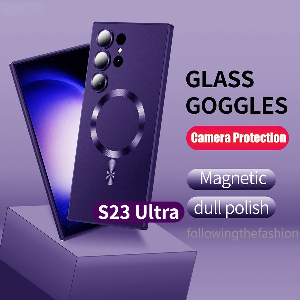 Para Samsung Galaxy S23 Ultra S22 + Plus S21 FE 5G Capa Macia À Prova De Choque De Luxo Magsafe ...