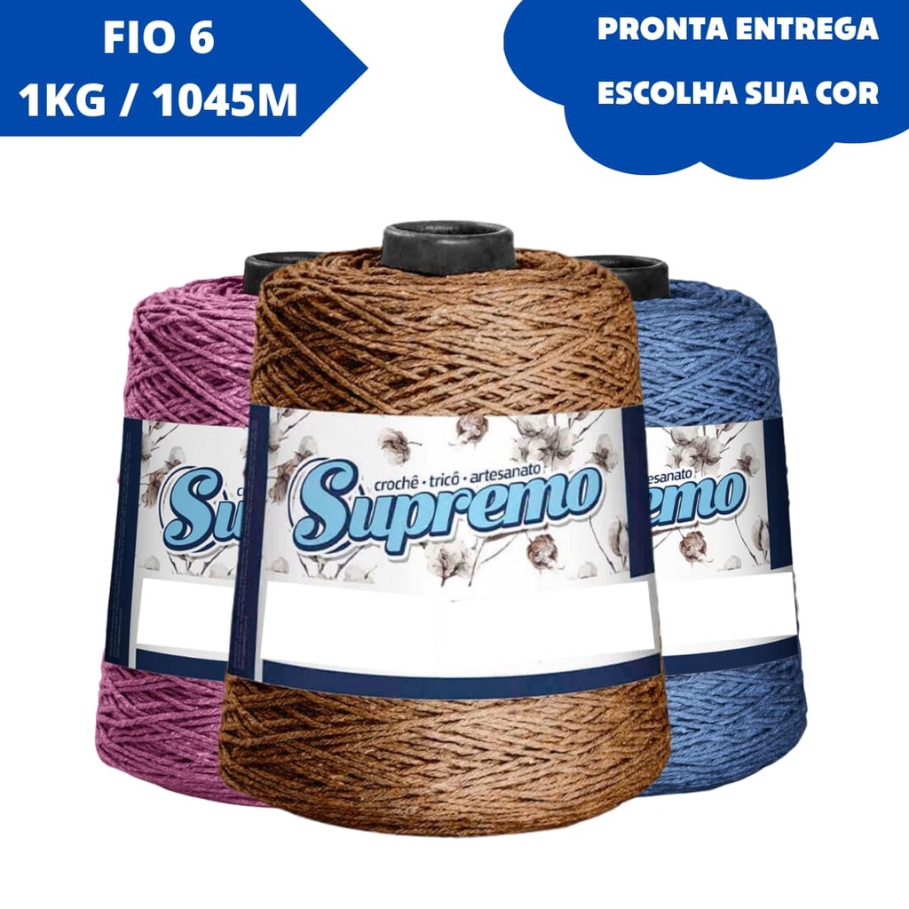 Barbante Supremo 1 Kg Número 6 / 1045 Metros | Shopee Brasil
