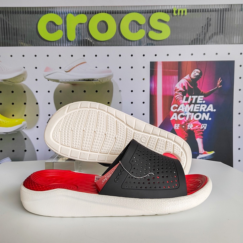 Crocs Summer Men Men LiteRide Chinelos de sola macia para casa 205183 ...