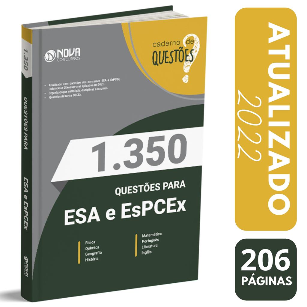 Apostila 1350 Questoes Gabaritadas ESA e EsPCEx - Ed. Nova | Shopee Brasil