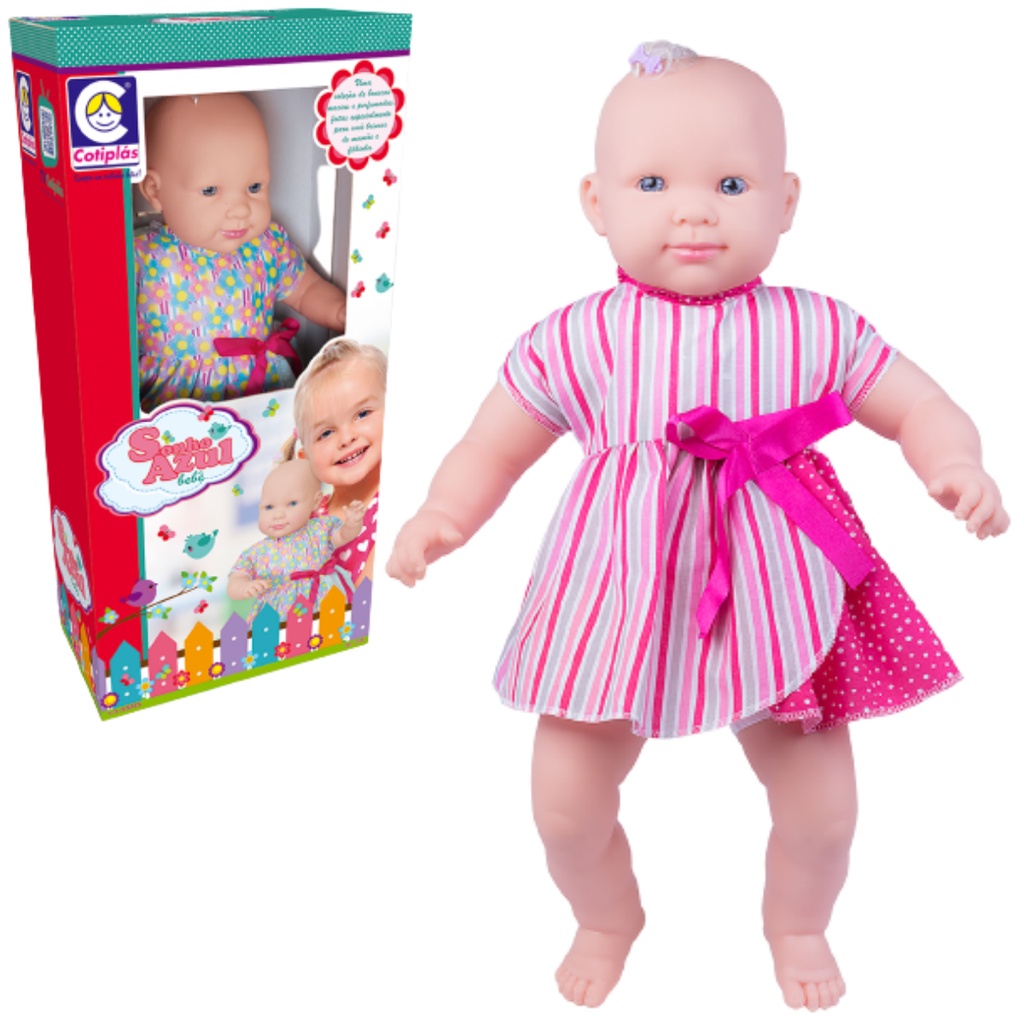 Boneca Bebê Grande Brinquedos Para Menina Bebezão Fofinha E Macia Feita ...