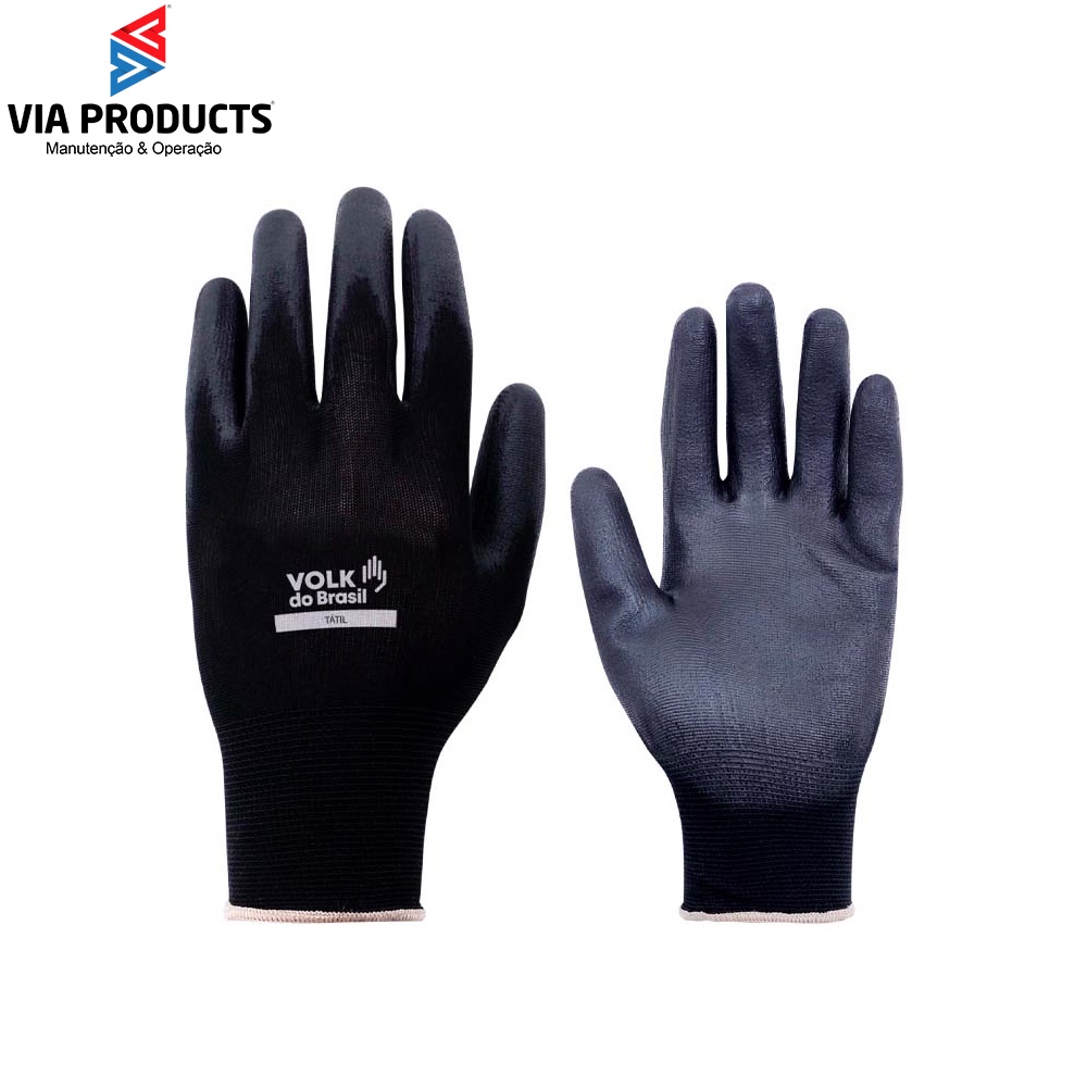 Luva Tátil Pu Volk Black Kit com 5 prs | Shopee Brasil