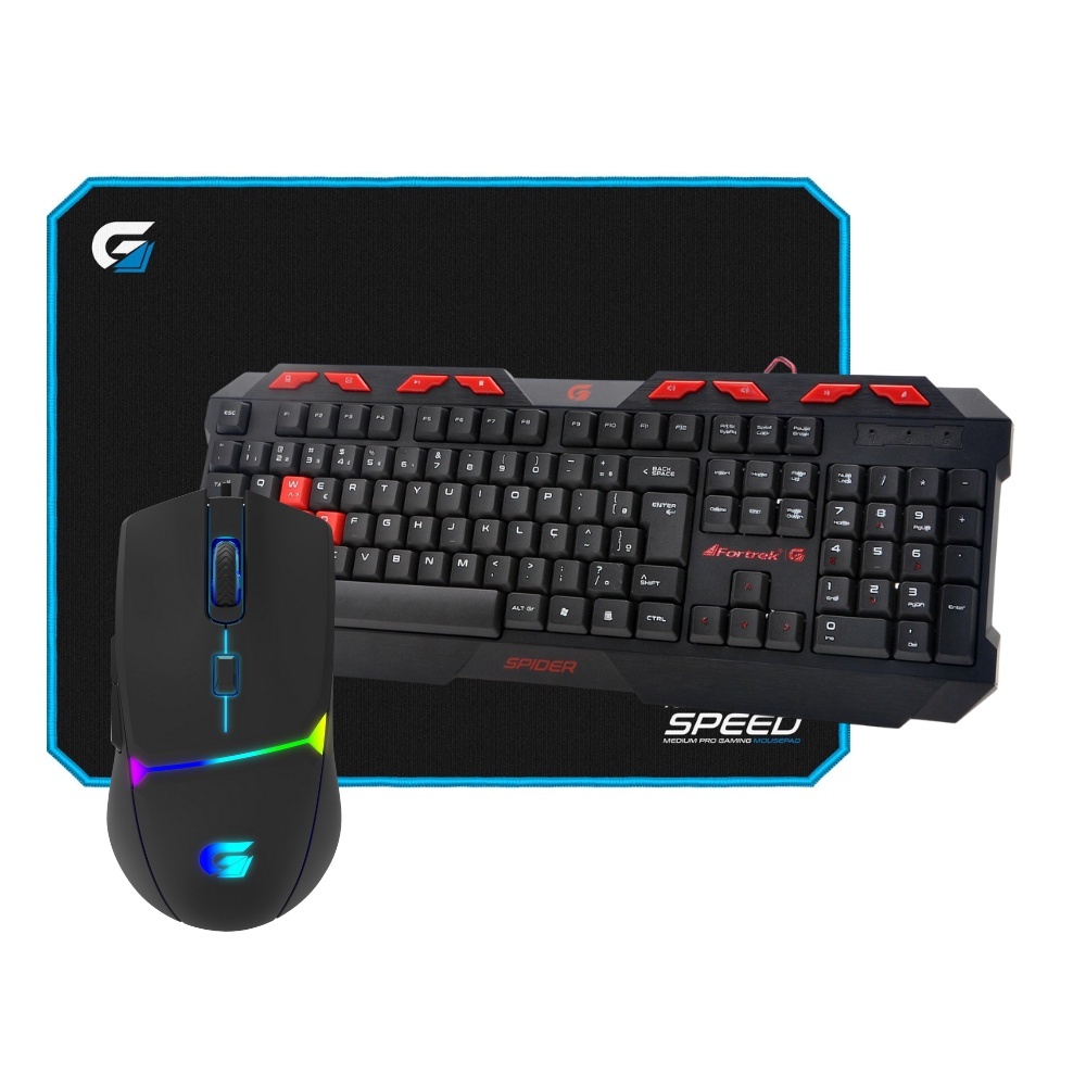 Kit Gamer Mouse Crusader Teclado GK706 MousePad 102 Azul | Shopee Brasil