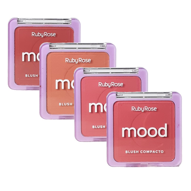 Blush Compacto Mood - HBF582 - Ruby Rose | Shopee Brasil