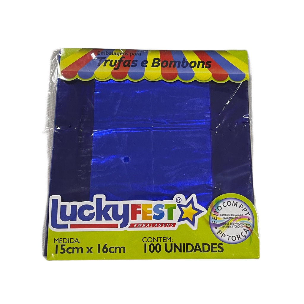 Embalagem Trufas e Bombons Azul Escuro 100UN | Shopee Brasil