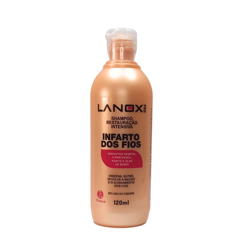 Shampoo Infarto dos Fios 120ml Lanox Hidrata e Repara | Shopee Brasil