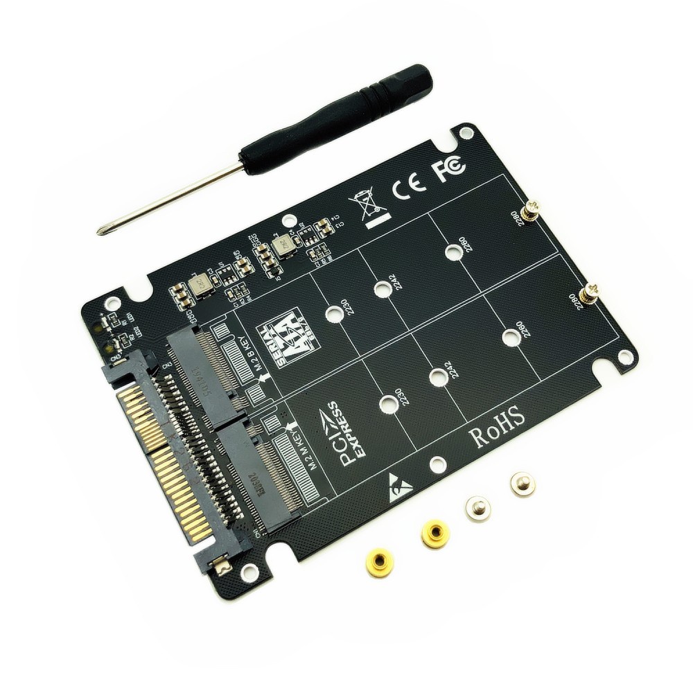 Adaptador M 2 SSD Para U 2 2 Em 1 M 2 NVMe SATA Bus NGFF SSD Para PCI e
