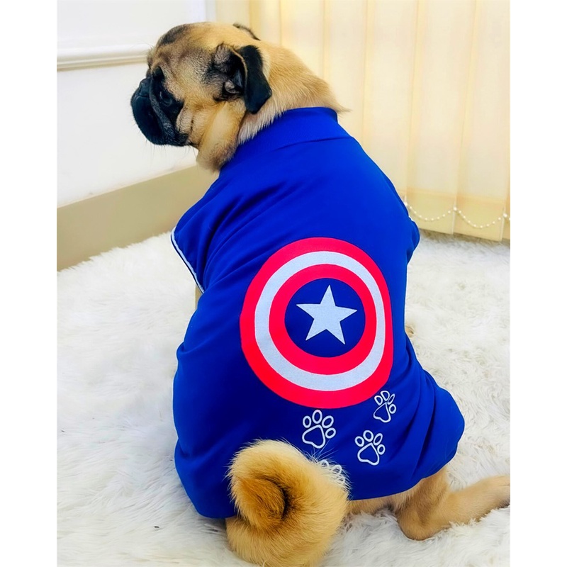 Roupa Pet - Capitão América | Shopee Brasil