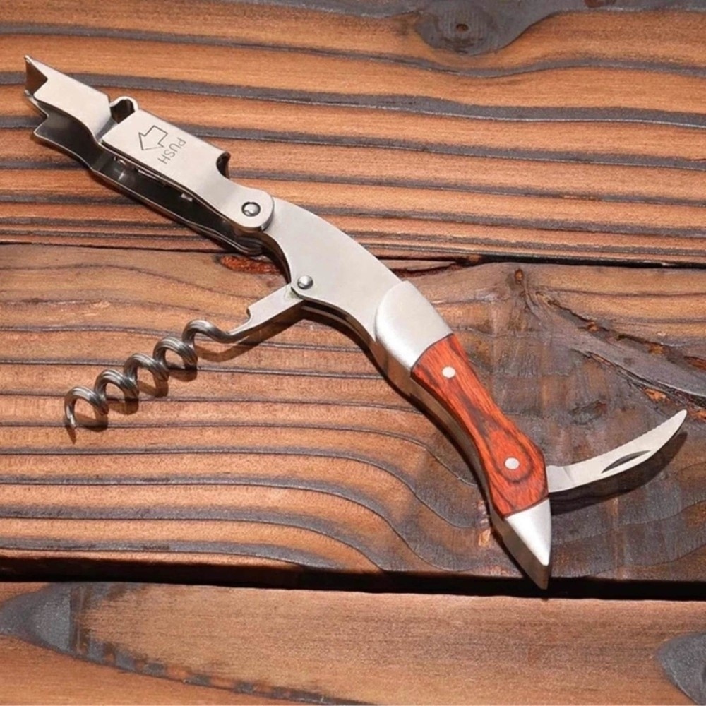 Saca-rolhas Abridor De Vinho Manual Profissional - Escorrega o Preço