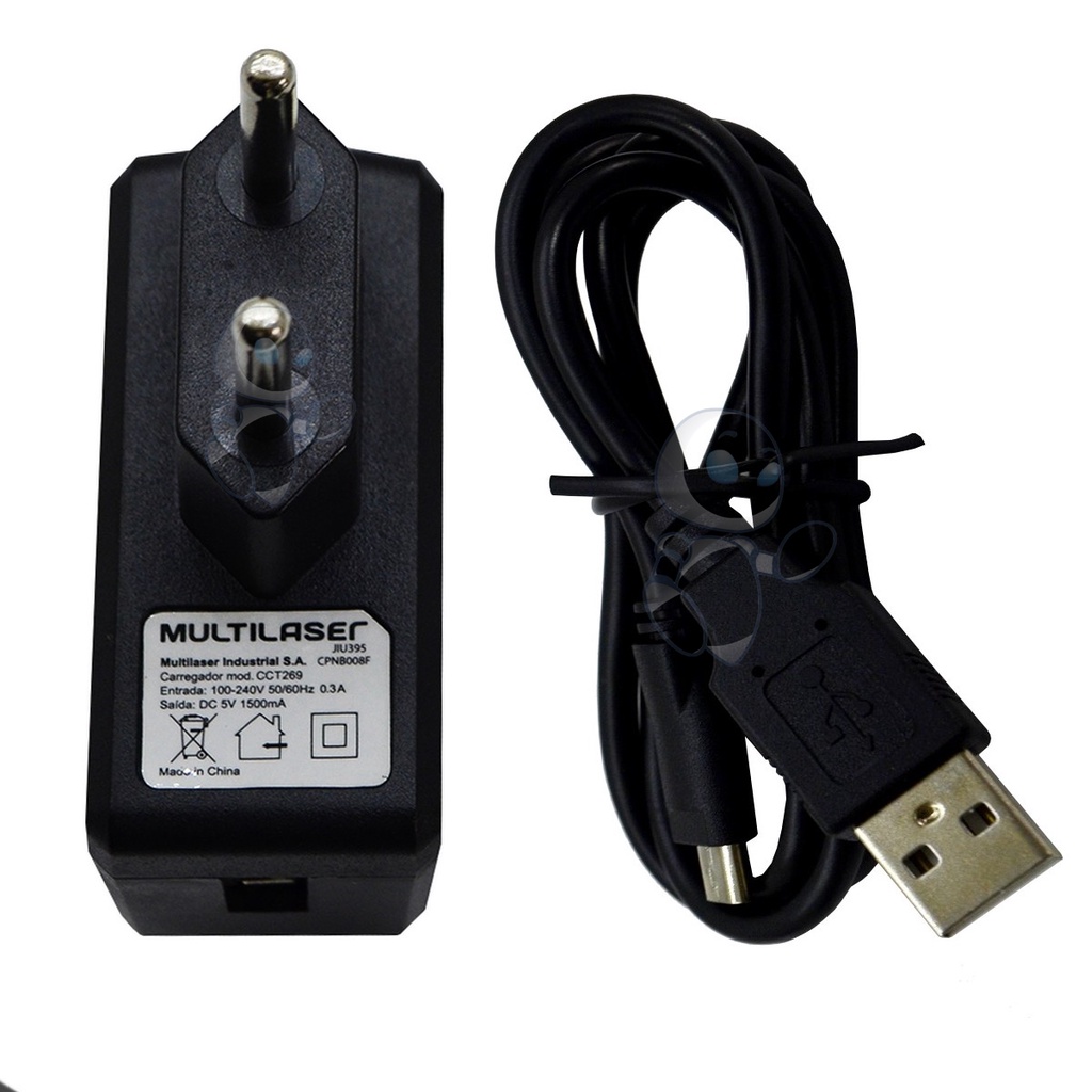 FONTE EXTERNA / CARREGADOR MULTILASER CCT269 100-240V 50/60Hz 0.3A 5V ...