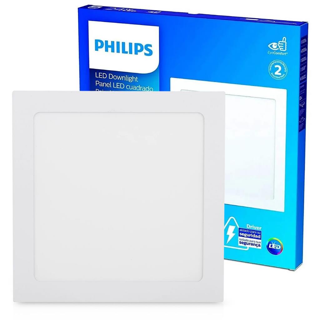 Luminaria Painel Led Embutir Quadrado Branco 24W Bivolt Luz Neutra ...