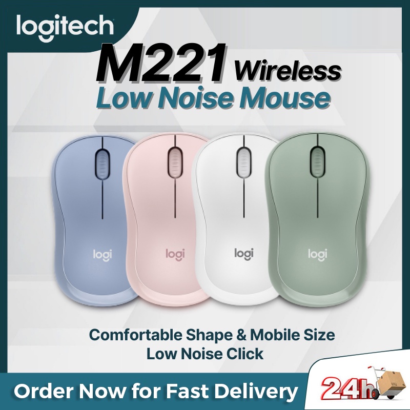 Rato Sem Fio Logitech M221 Mouse Silencioso 1000DPI De Computador Com ...