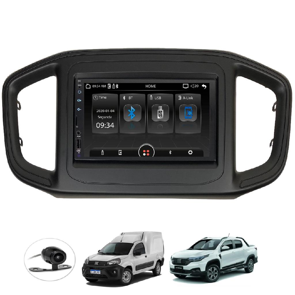 Kit Central Multimidia 2 Din Mp5 Fiat Strada Fiorino 2021 a 2023 | Shopee Brasil