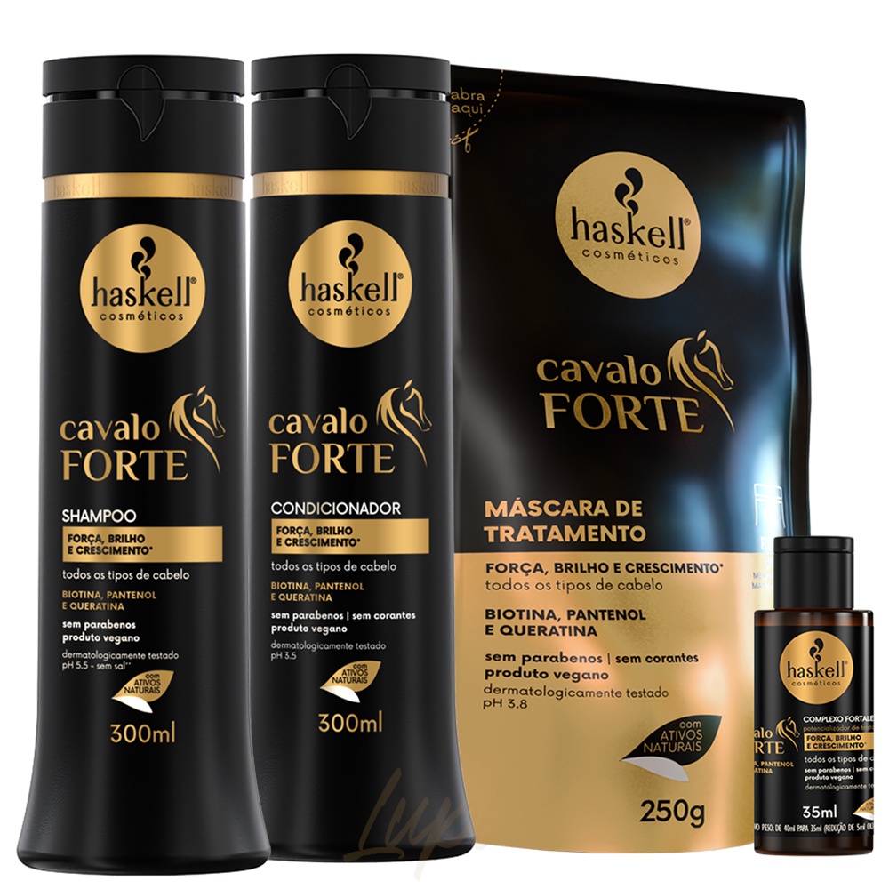 Kit Haskell Cavalo Forte Sh Cond 300ml + Complexo 35ml | Shopee Brasil