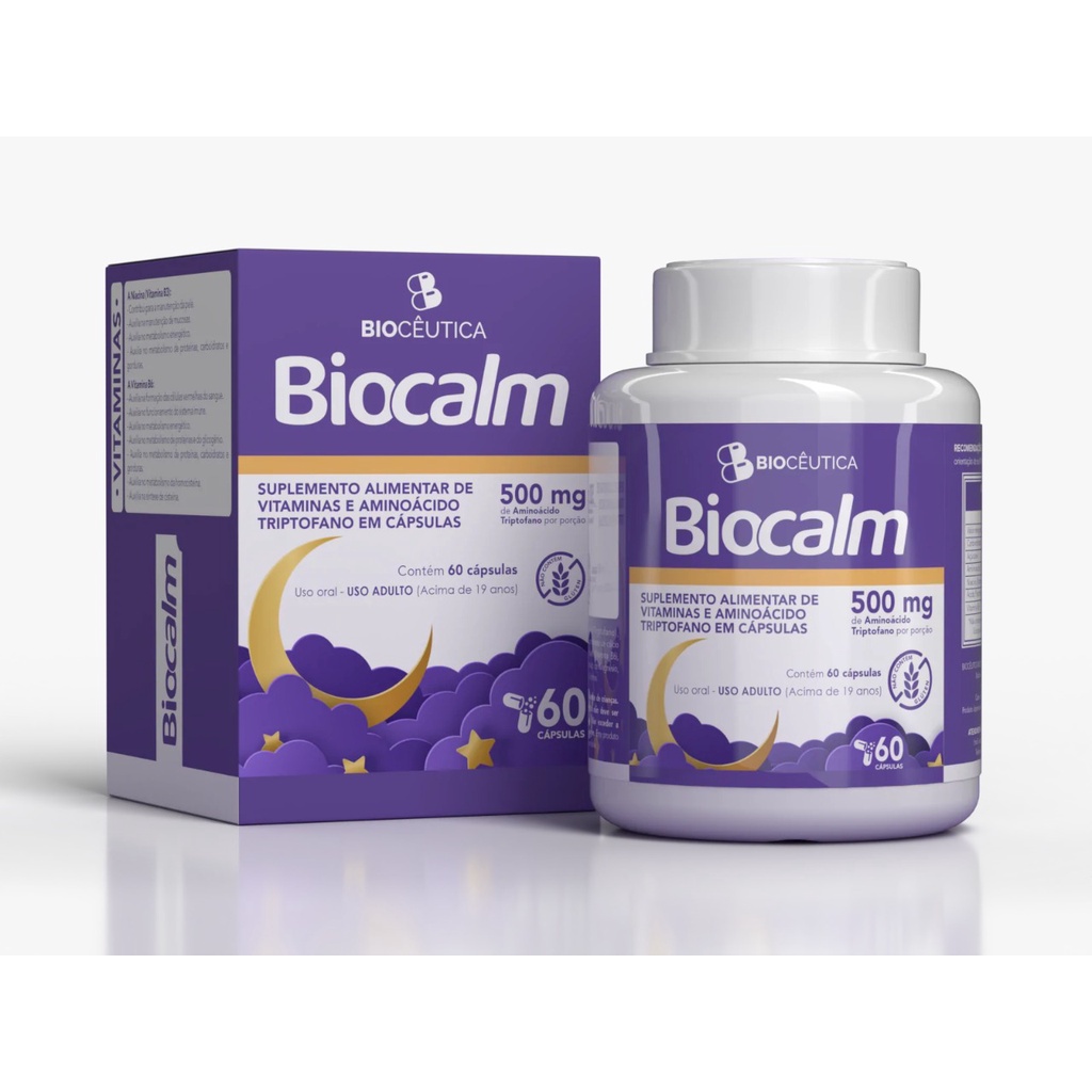 BIOCALM 60 CAPS SUPLEMENTO ALIMENTAR BIOCEUTICA | Shopee Brasil