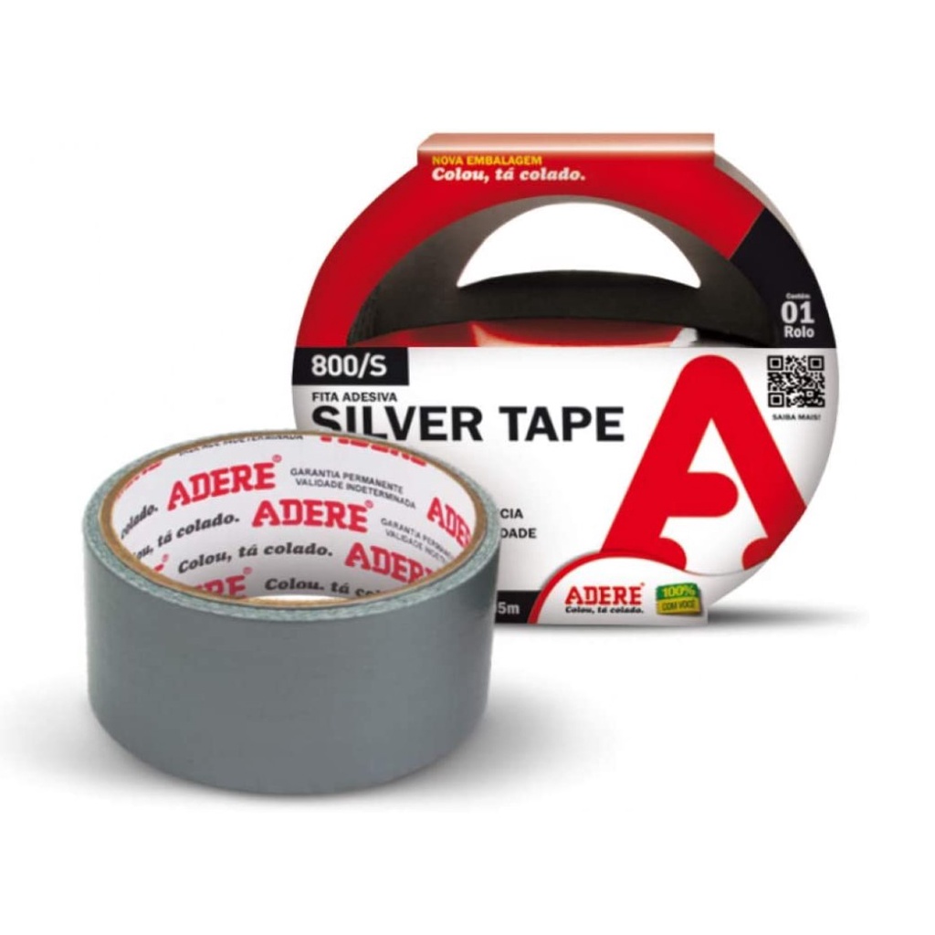 FITA SILVER TAPE PRATA ADERE 800S 45MMX05M | Shopee Brasil