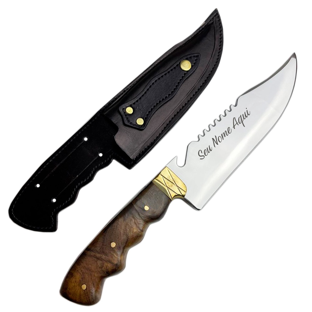 Faca Bowie Inox 7" Personalizado Com Nome Ou Logo | Shopee Brasil