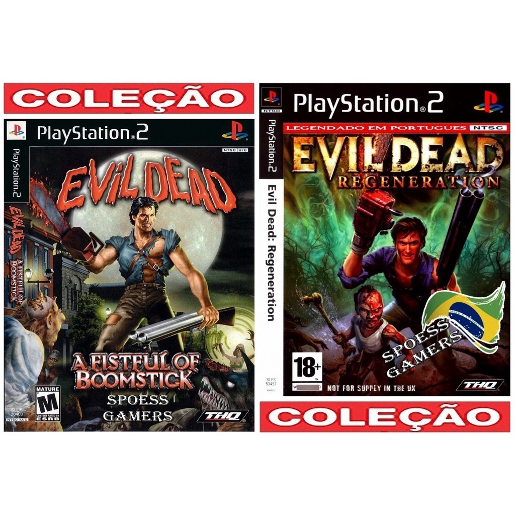 Ps 2 Evil Dead 1 E 2 Português Ps2 Coleção (2 Dvds) Patch Terror ...