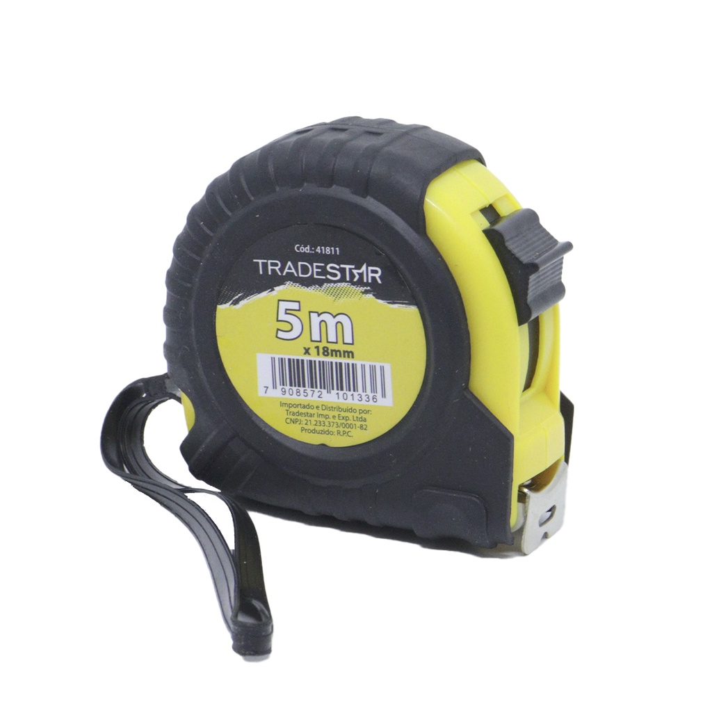 Trena 5 Metros Manual Emborrachada Com Trava | Shopee Brasil